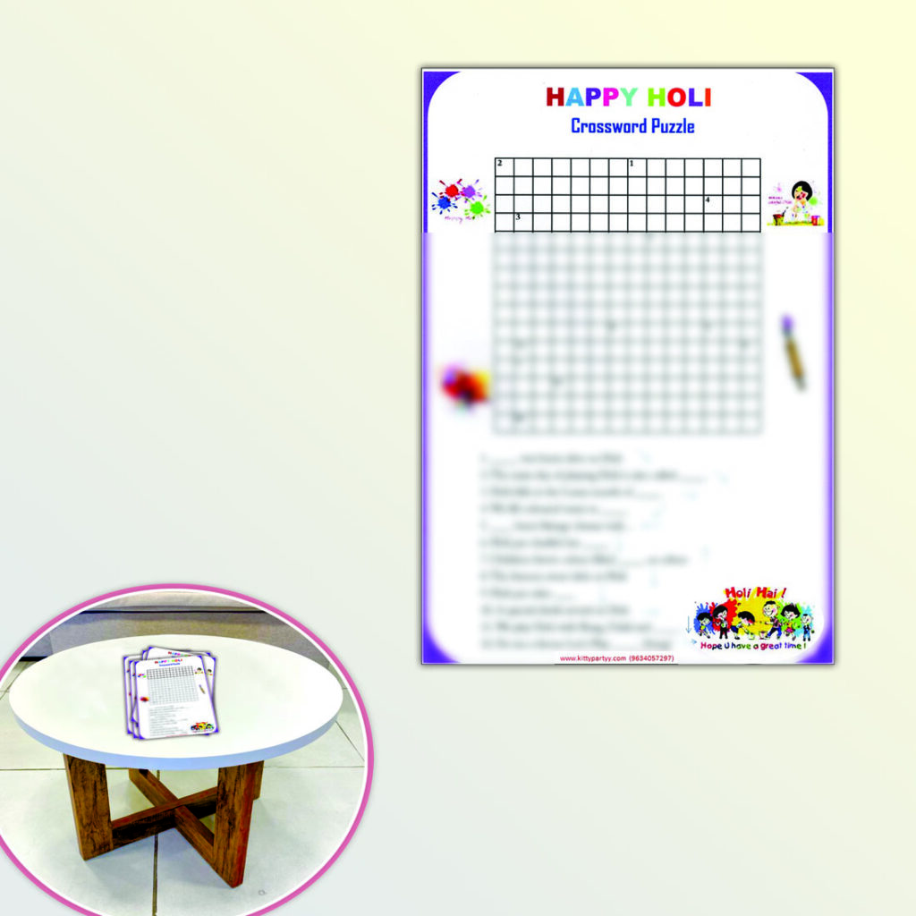 Happy Holi Crossword Puzzle Game - kittypartyy