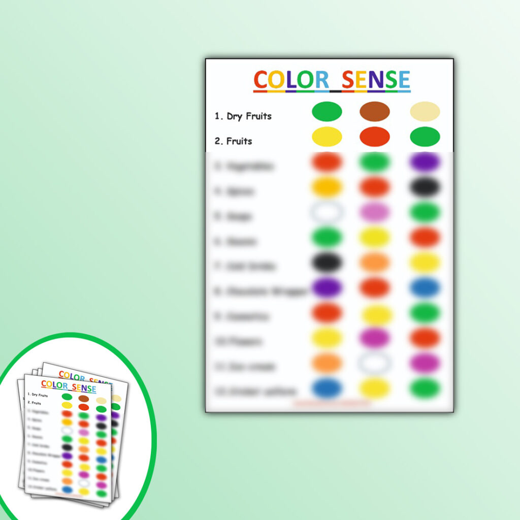 Color Sense Paper Game - kittypartyy