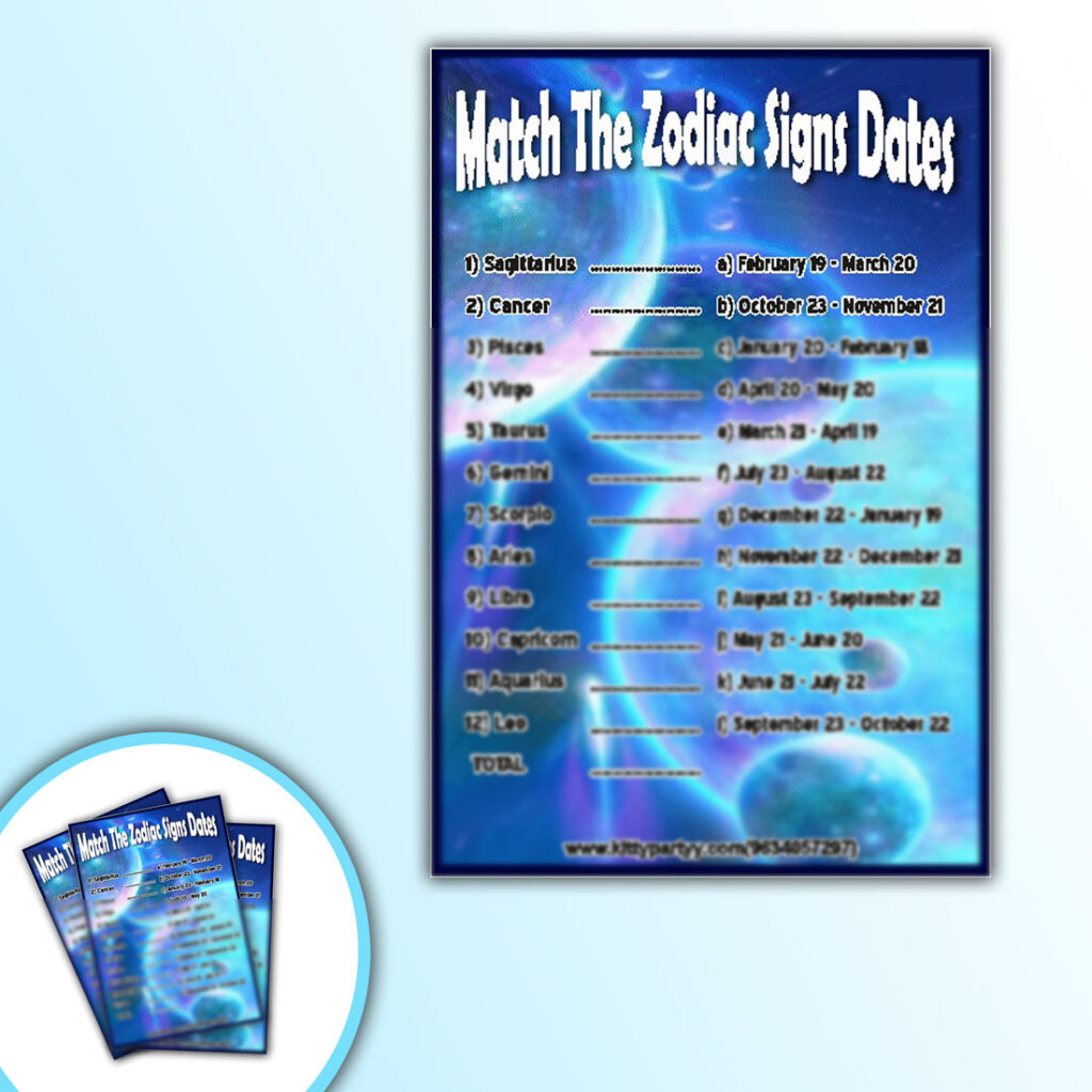 Match The Zodiac Signs Date Game - kittypartyy