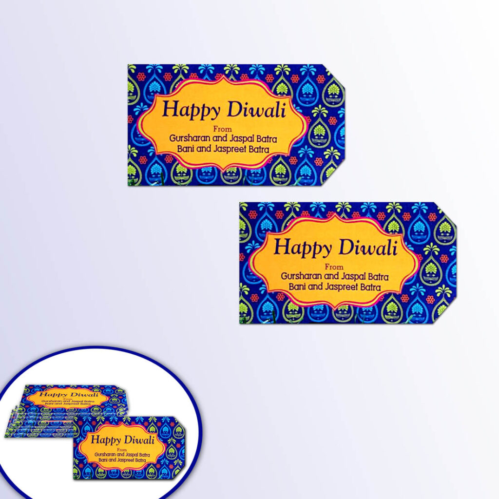 Diwali gift tags theme - kittypartyy
