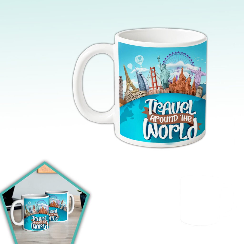 Around The World Theme Mug - kittypartyy