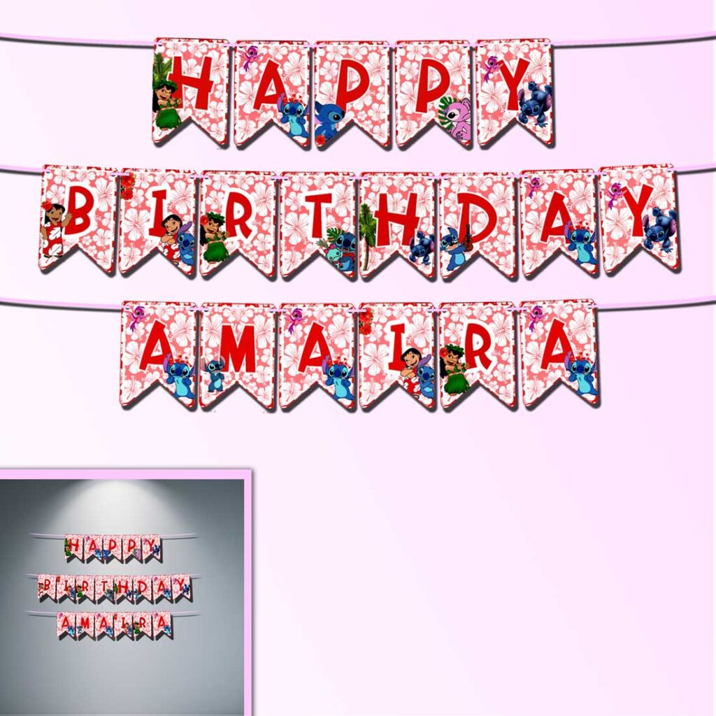 Lilo & Stitch Birthday Banner - kittypartyy