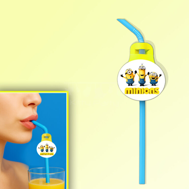 Minions Theme Straw - kittypartyy
